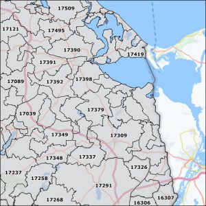 Postcodekaart Duitsland 5-cijferig | First Element Webshop